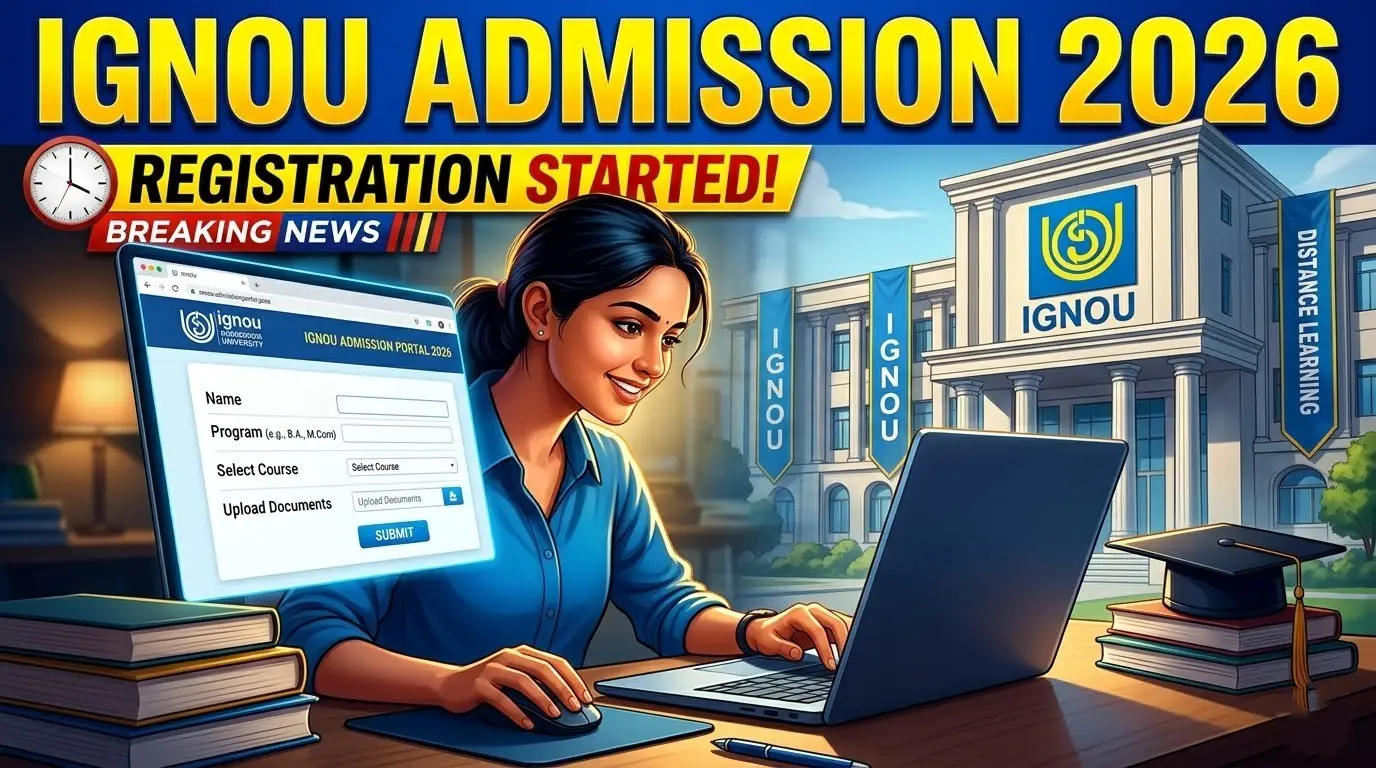 IGNOU Admission 2026 Online Registration & Last Date