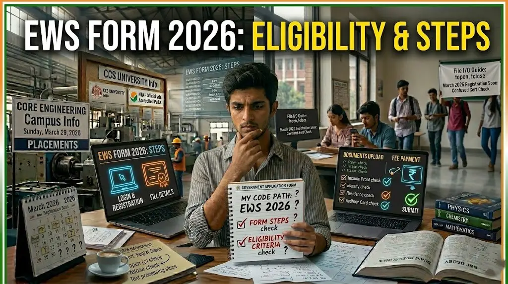 EWS Certificate Form 2026: Eligibility & Apply Process