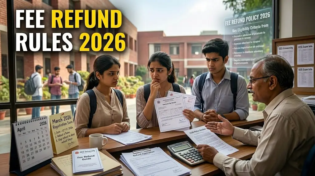 Admission Fee Refund Rules 2026 Explained